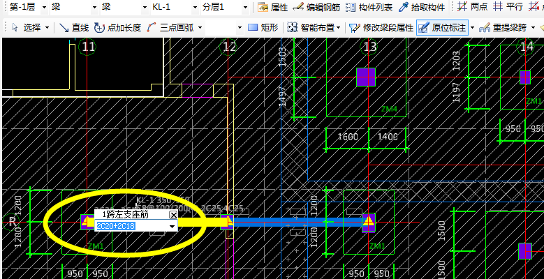 端支座负筋2c20+2c18是什么意思-服务新干线答疑解惑
