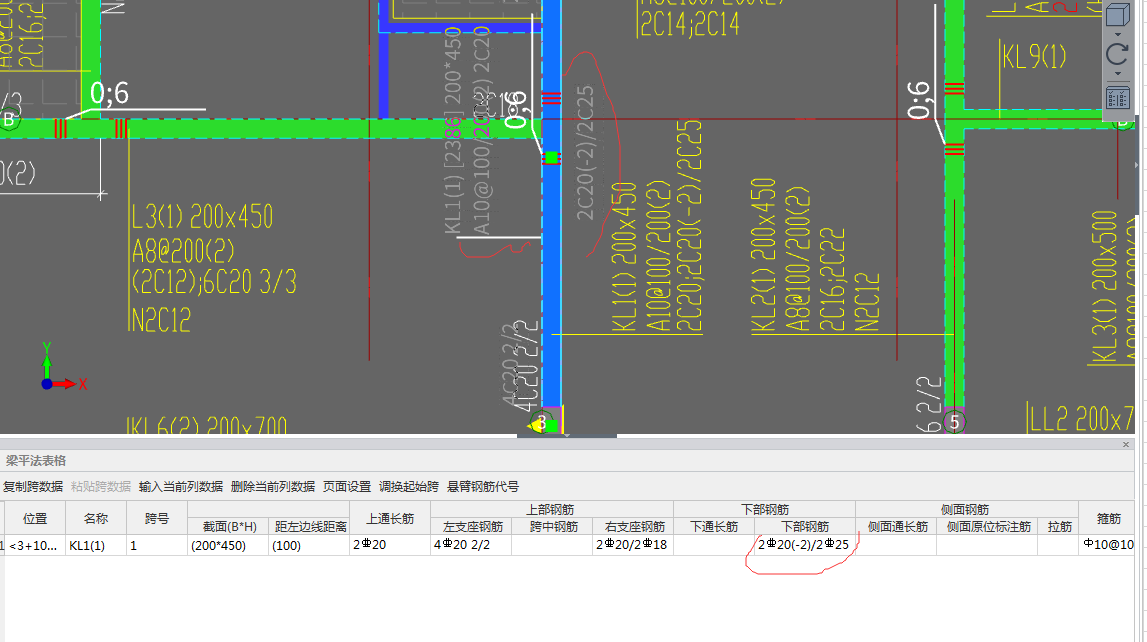 在集中标注中的2C20（-2）/2C25怎么输入?这样输入到下部钢筋可行吗？-服务新干线答疑解惑