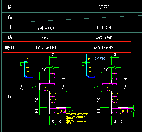 请问，这个大样图是表示箍筋和中间的拉筋采用C8-150/C6-150的形式还是-服务新干线答疑解惑