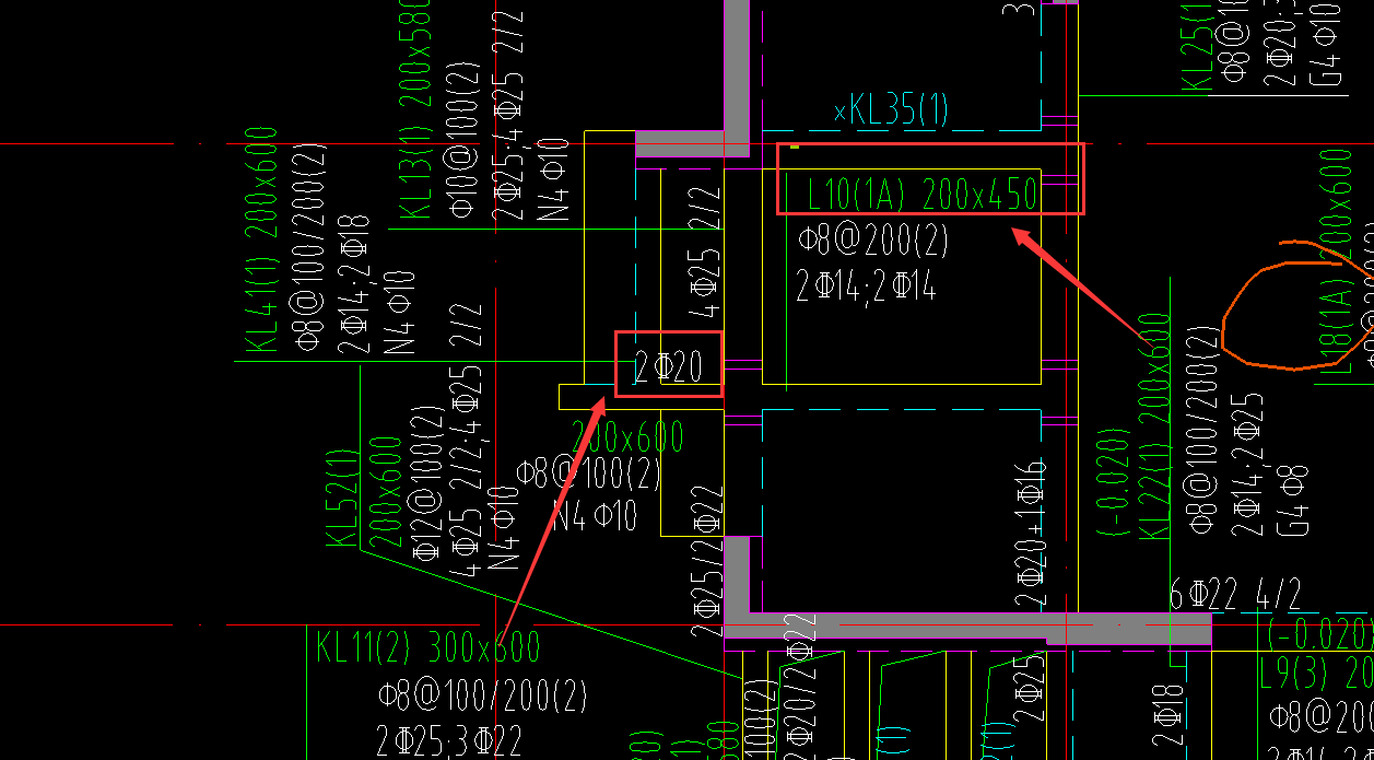 梁L10的悬挑端的2c20钢筋是跨中钢筋还是右支座筋？为什么？-服务新干线答疑解惑