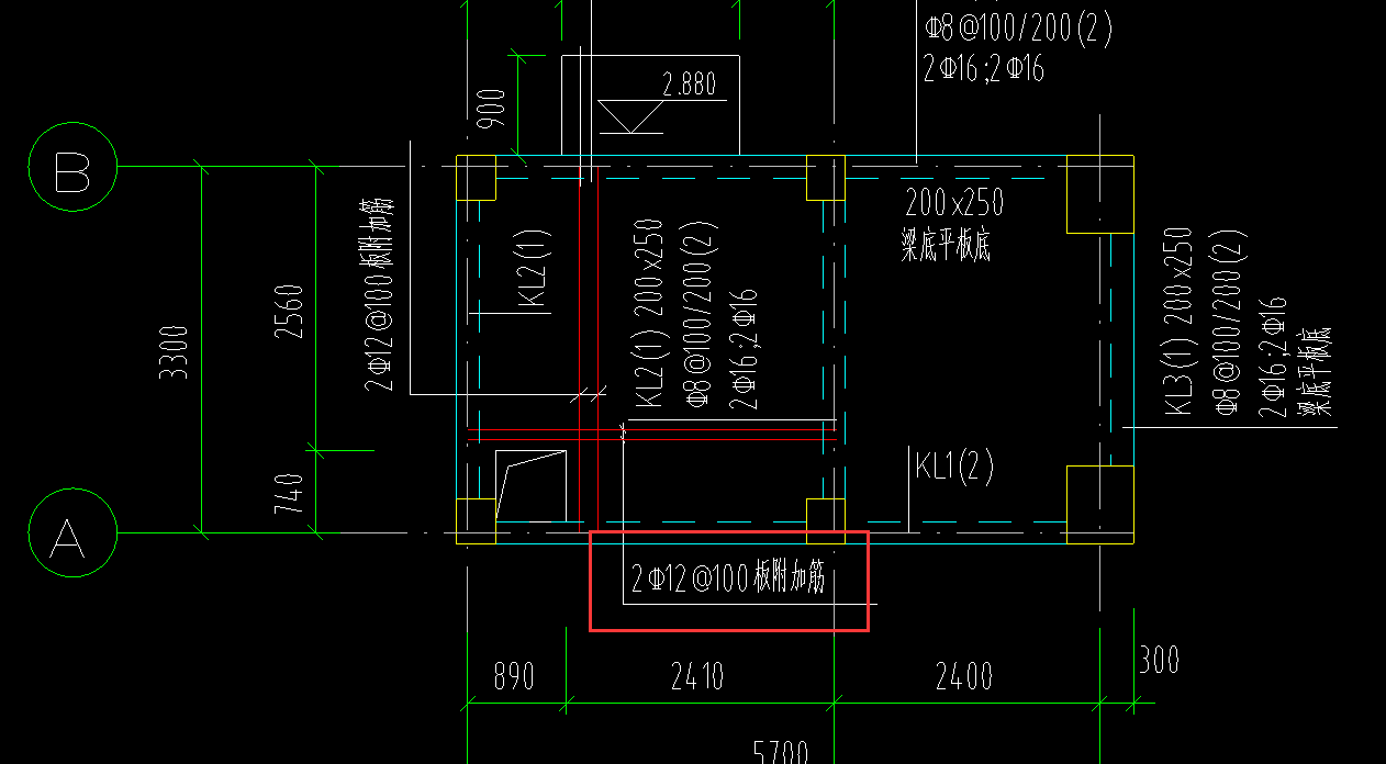 这个2C12@100板附加筋怎么画？-服务新干线答疑解惑