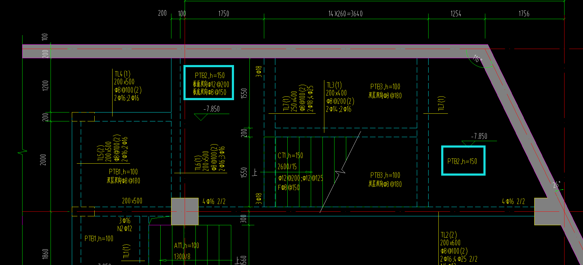 请问PTB2的钢筋需要另外布置吗？还是低端高端平板负筋就是PTB2的钢筋-服务新干线答疑解惑