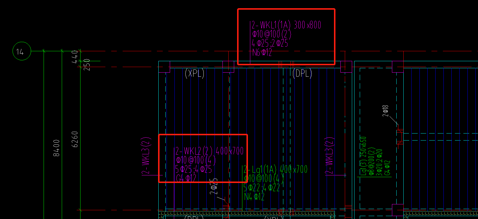 请问老师，此处2-WKL1（1A）表示同位置上下有两根相同规格的梁吗？-服务新干线答疑解惑