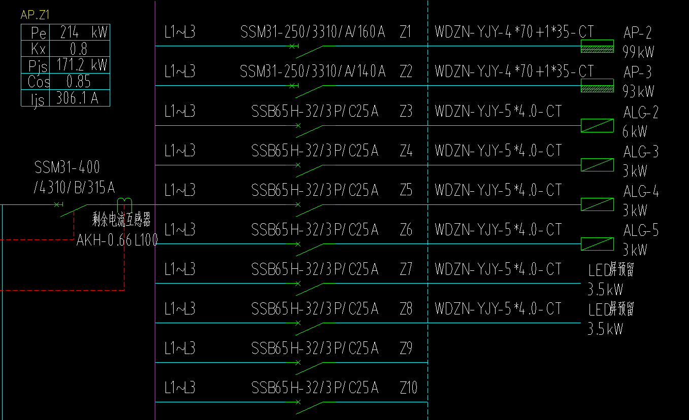 请问图纸上的Z9Z10在配电箱系统图上没有对应的数据该怎么算-服务新干线答疑解惑