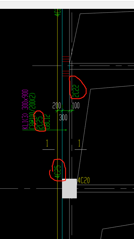 图中2C25,4C25,2C22是什么意思 原位标注在不同位置表示的都是什么钢筋-服务新干线答疑解惑