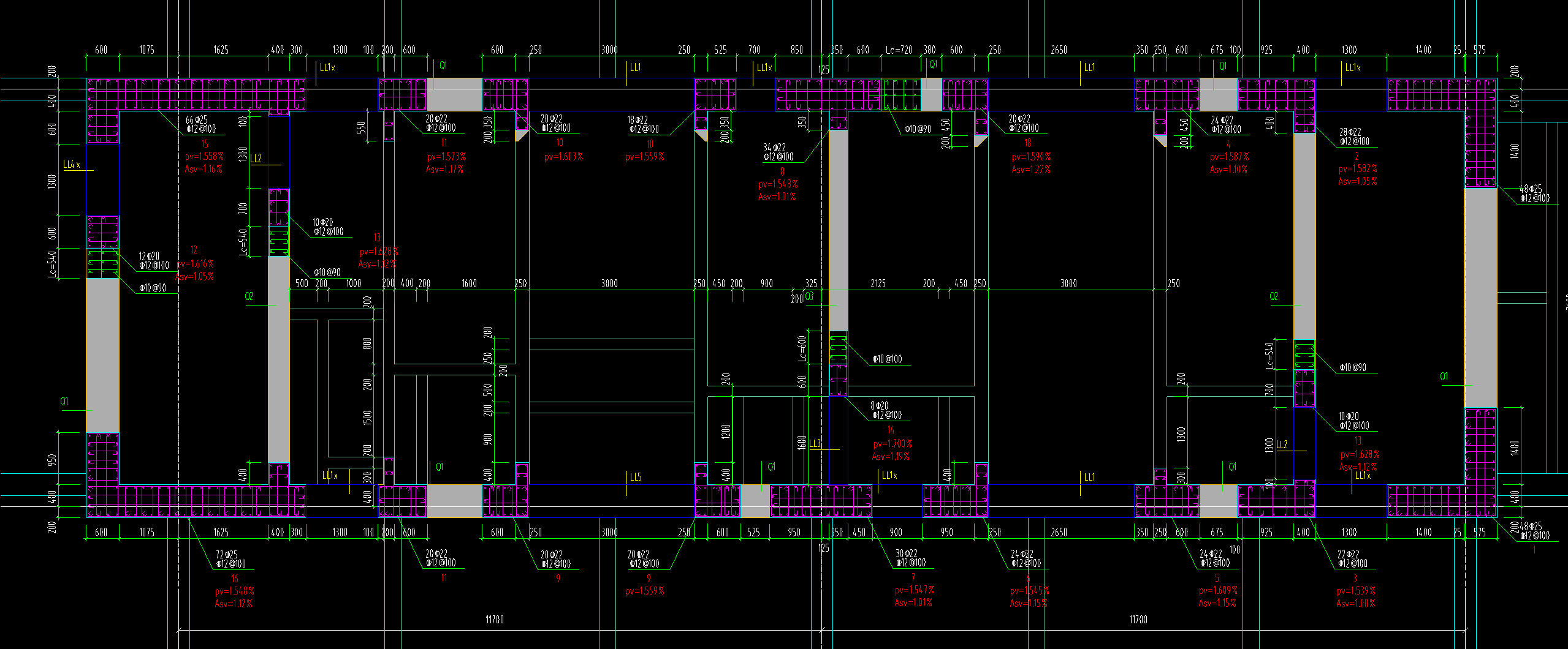 核心筒里边的LL5表示连梁吗，应该用什么构建呢布置呢-服务新干线答疑解惑
