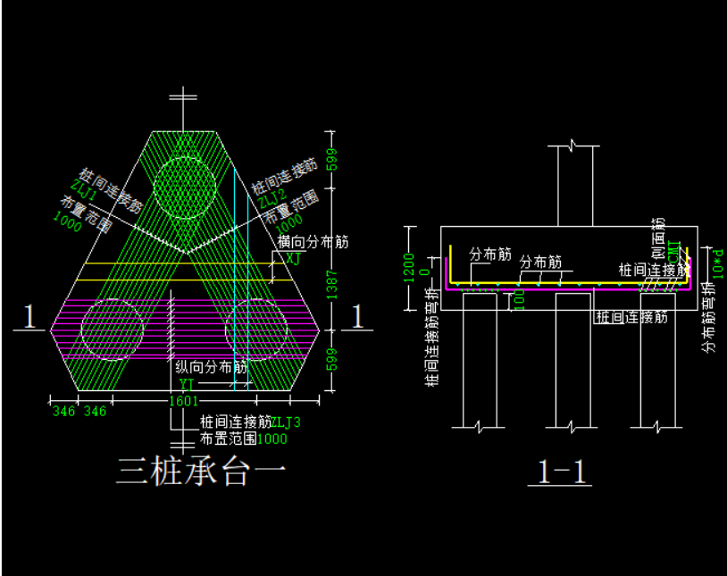 T： c12@200*3 B： c16@110*3桩承台怎么画，配筋如何定义-服务新干线答疑解惑