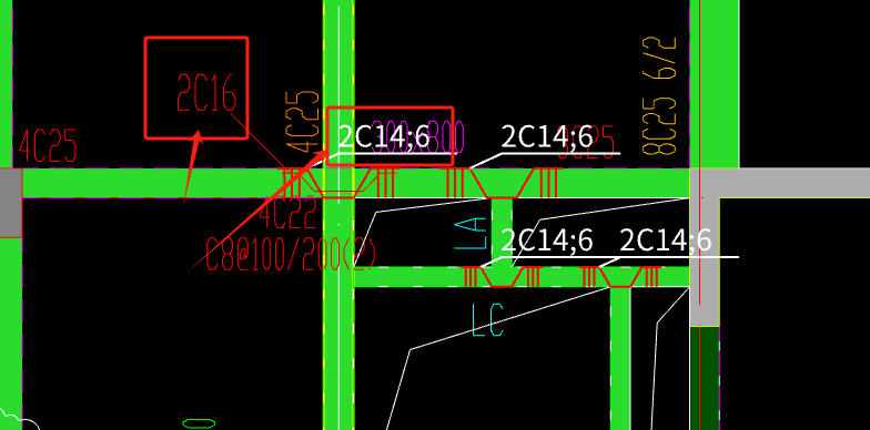 吊筋CAD图纸显示2c16，识别吊筋2c14，修改不了-服务新干线答疑解惑